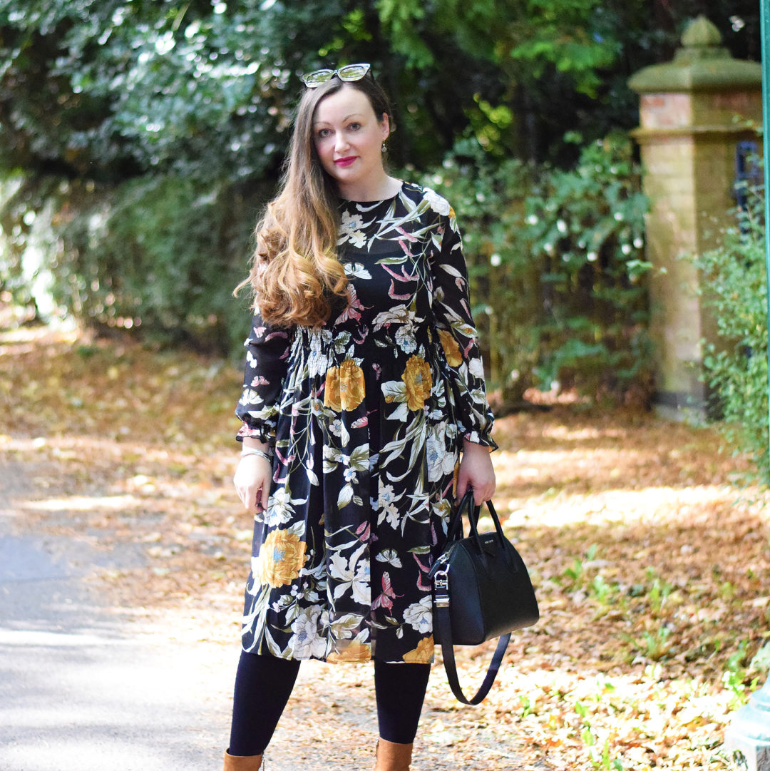 Perfect Autumn Floral Midi Dress – JacquardFlower
