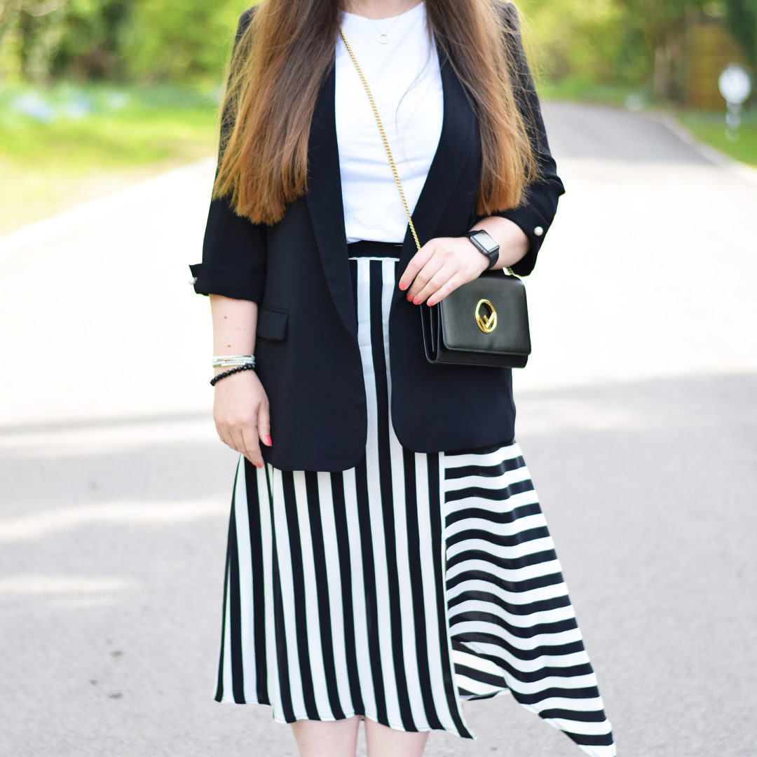 Bold Striped Skirt Outfit – JacquardFlower