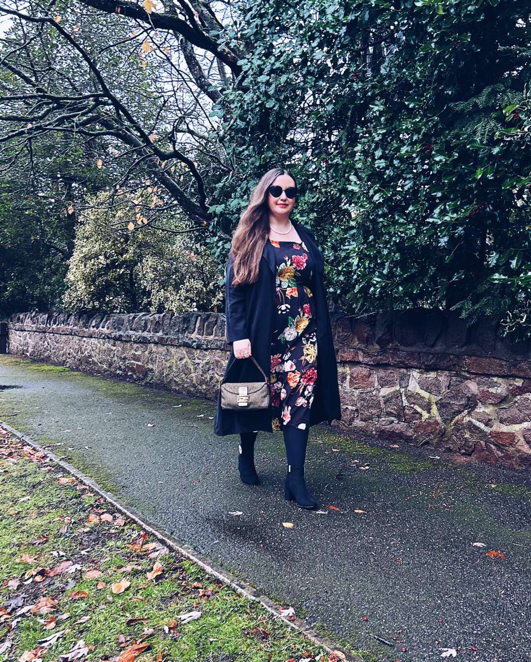Botanical Floral Print Midi Dress Outfit – JacquardFlower